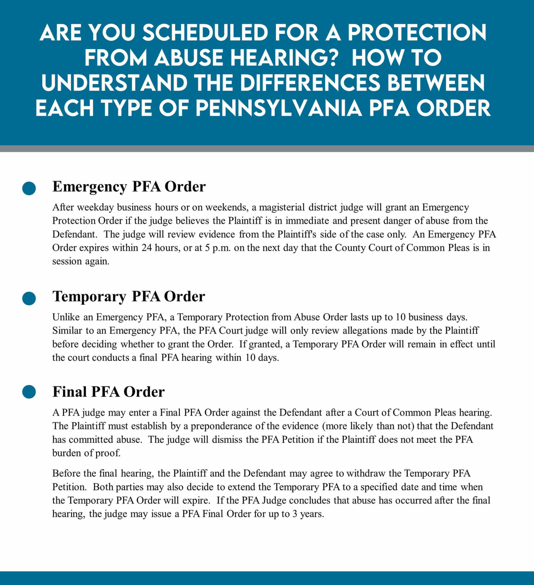 PA Protection From Abuse Defense Lawyer | 2022 | McAndrewslegal.com